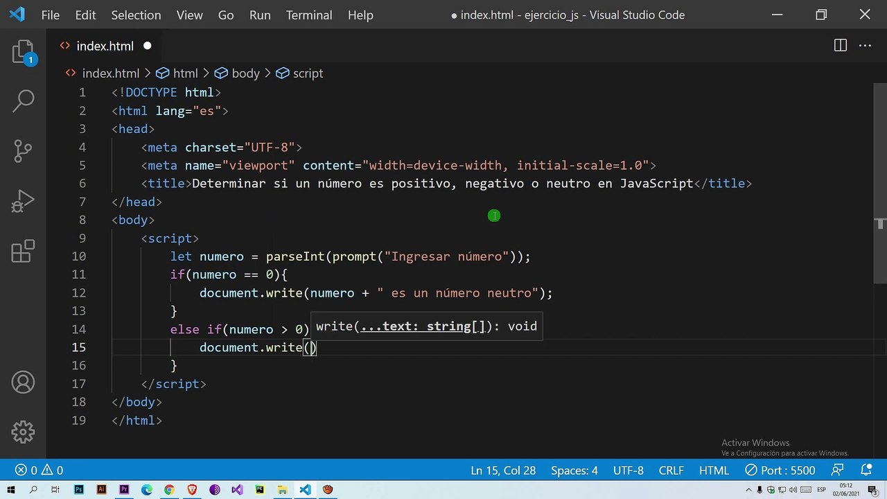 Determinar si un número es positivo, negativo o neutro en JavaScript ...