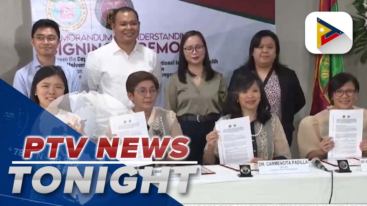 DOH, UP-NIH ink MOU on creation of institute of health promotion ...