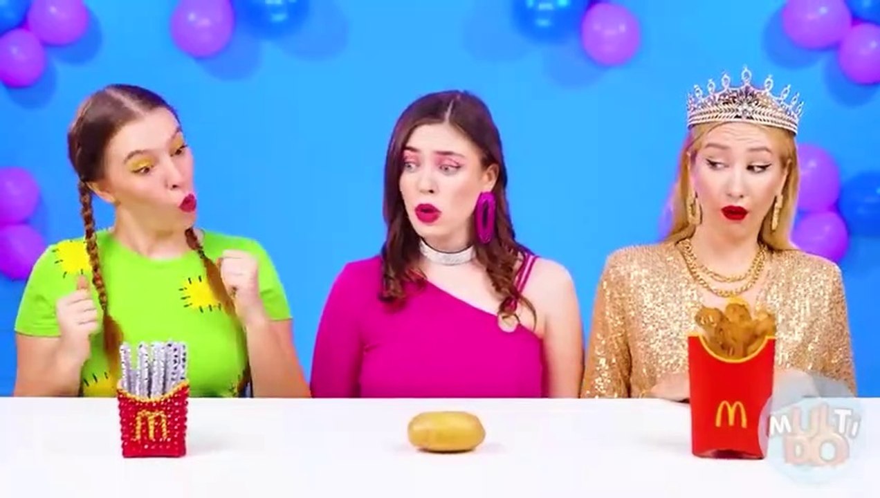 Rich vs Broke vs Giga Rich Food Challenge Funny Situations by Multi DO ...