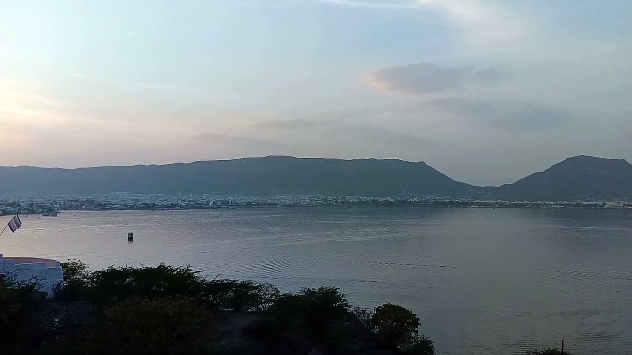 Ana sagar Lake Ajmer City, Hotal Merwara Estate Roof Top View ...