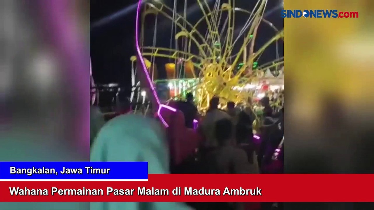 Panik! Wahana Permainan Pasar Malam di Madura Ambruk - Video Dailymotion