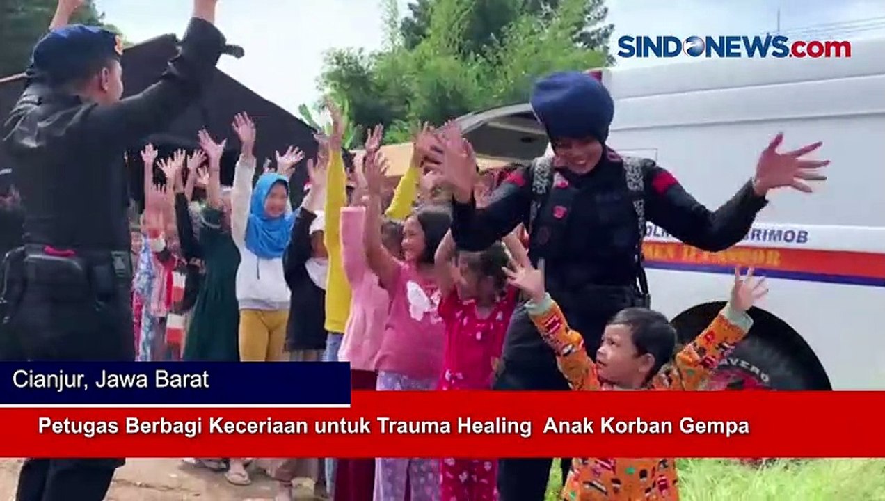 Petugas Berbagi Keceriaan untuk Trauma Healing Anak Korban Gempa - Video Dailymotion