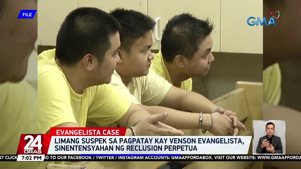 5 suspek sa pagpatay kay Venson Evangelista, sinentensyahan ng ...