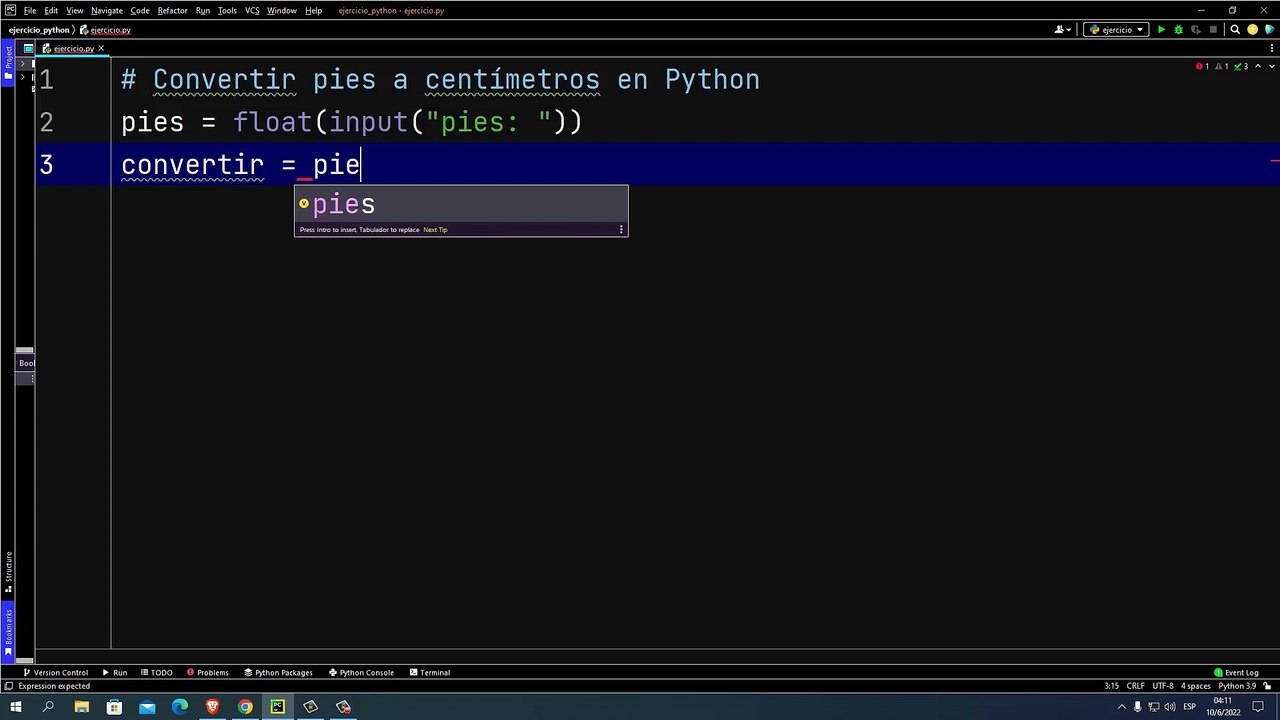 Convertir pies a centímetros en Python - Vídeo Dailymotion