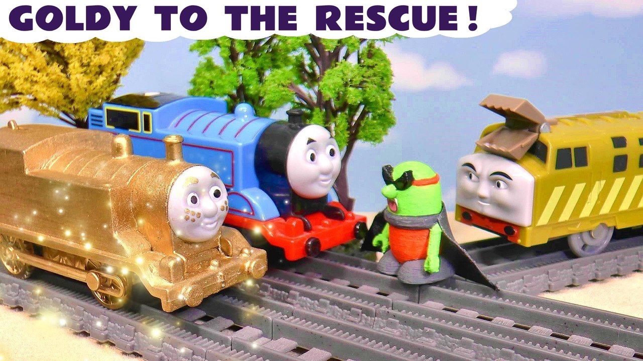 Thomas and Friends GOLDY The Good Luck Engine Rescues Thomas Trains ...