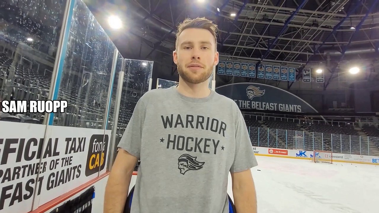 Giants' Sam Ruopp and Mark Cooper at SSE Arena ahead of Devils double ...