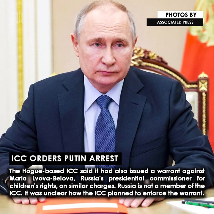 ICC orders Putin arrest - video Dailymotion