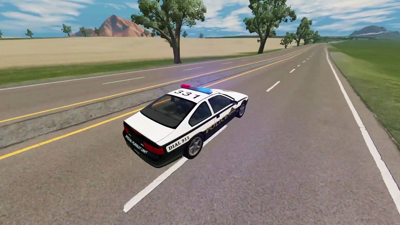 BeamNG Drive Police Chase: Turbo Hirochi Sunburst (155 MPH Pursuit ...