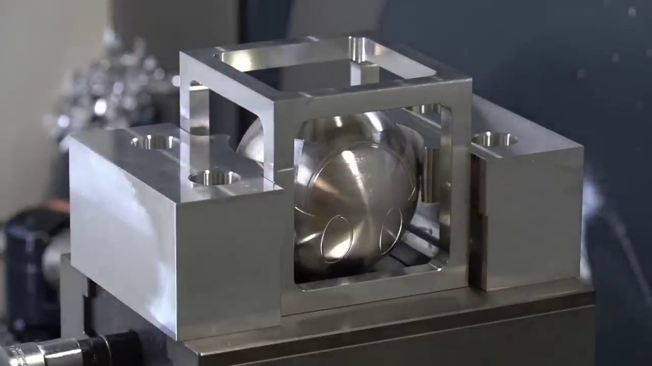 Making a ball in a box on a CNC mill - Video Dailymotion