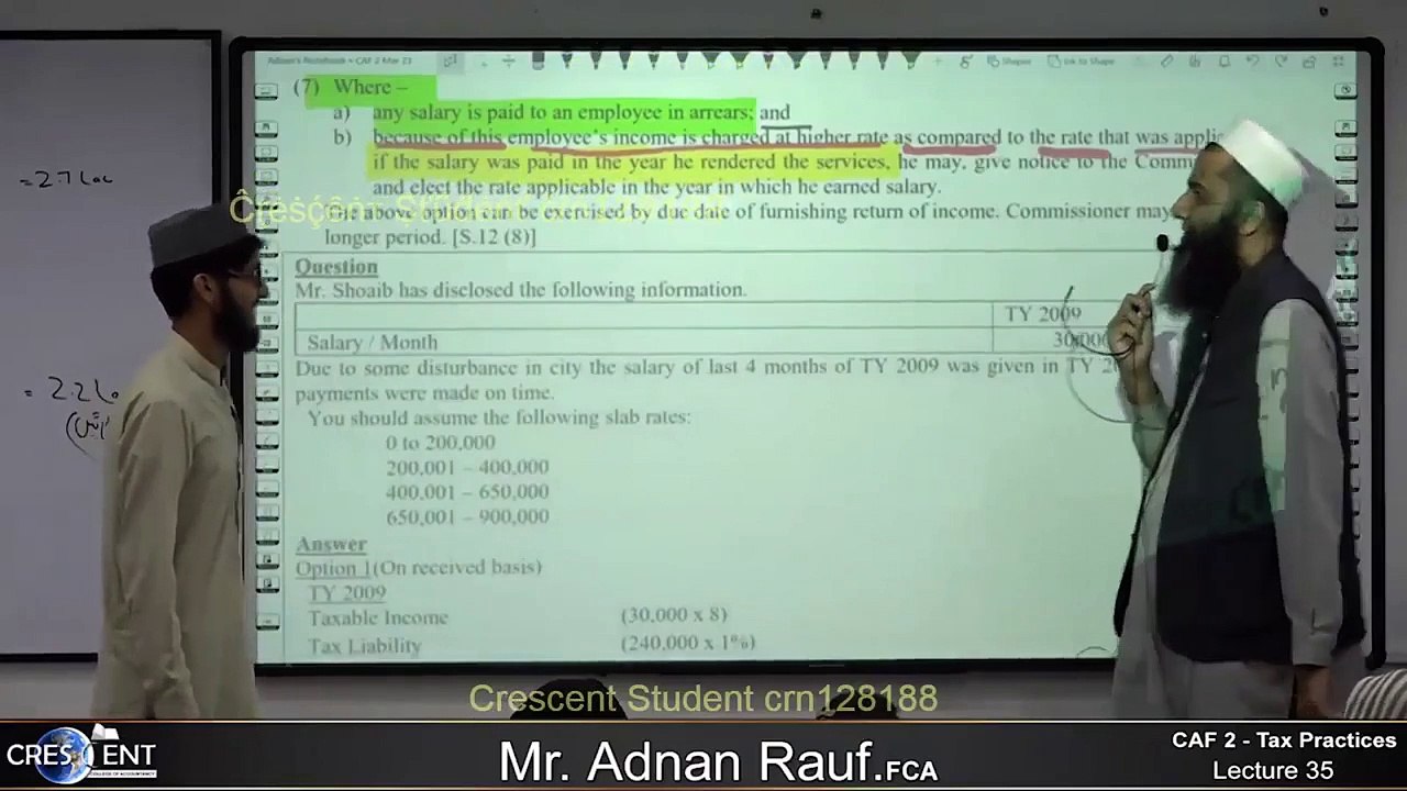 CAF-2 || Lecture 35 || Tax | sir Adnan Rauf | 2023 - video Dailymotion