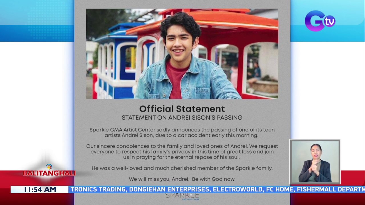 Sparkle teen artist na si Andrei Sison, pumanaw matapos masangkot sa ...