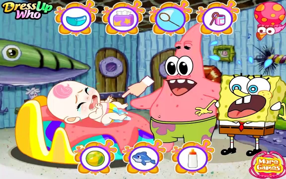 SpongeBob And Patrick Babysit - Funny Baby Care Games For Kids - Vidéo Dailymotion