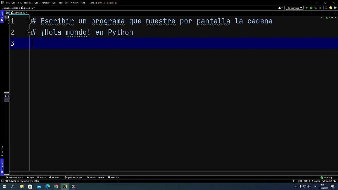 Escribir un programa que muestre por pantalla la cadena ¡Hola mundo! en ...