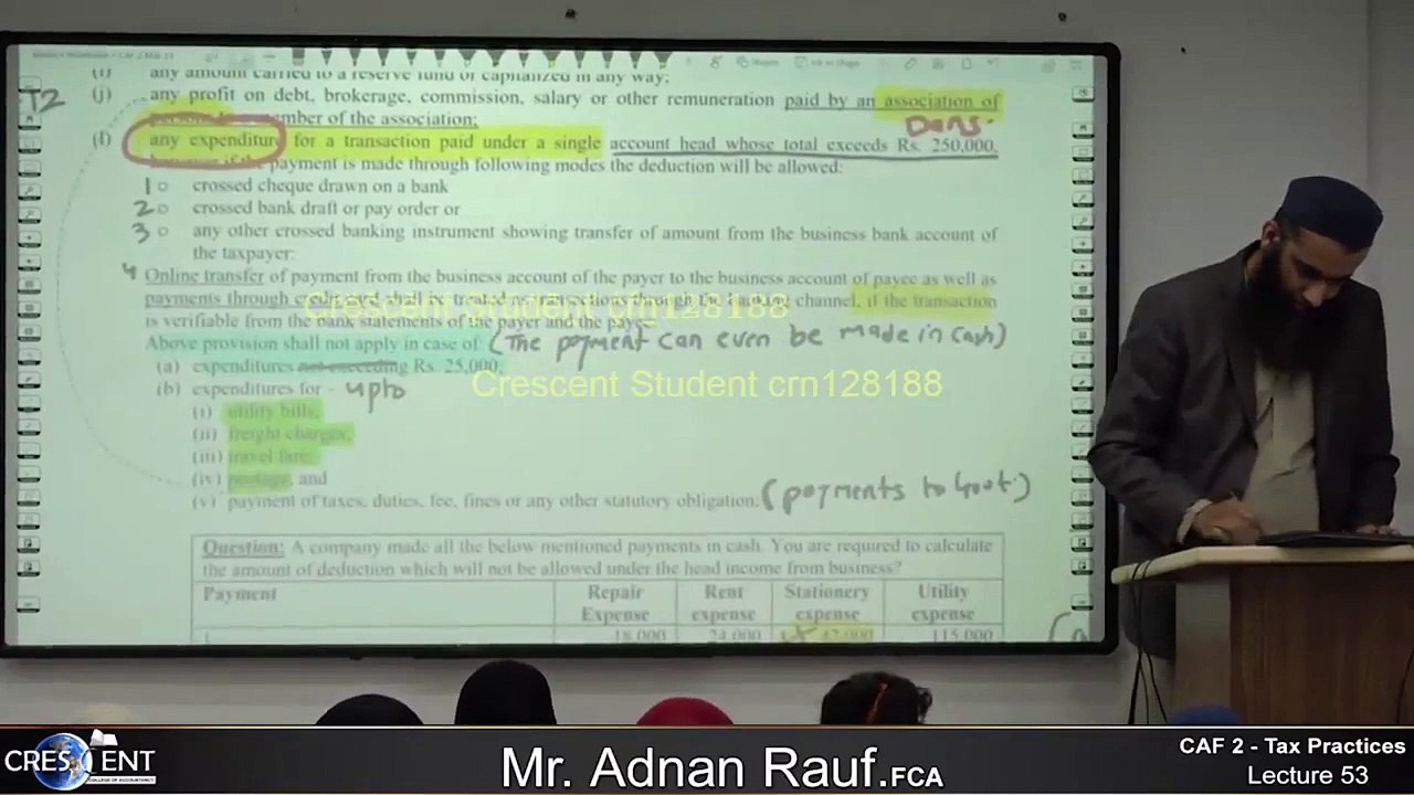 CAF-2 || Lecture 53 || Tax | sir Adnan Rauf | 2023 - video Dailymotion