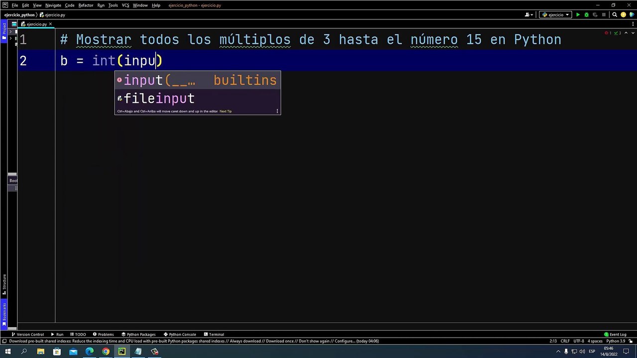 Mostrar todos los múltiplos de 3 hasta el número 15 en Python - Vídeo ...