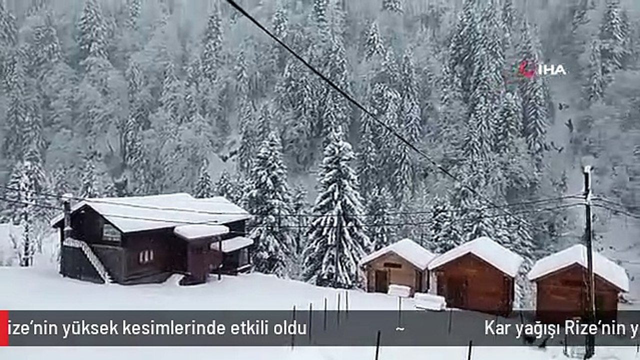 Kar yağışı Rize'nin yüksek kesimlerinde etkili oldu - Dailymotion Video