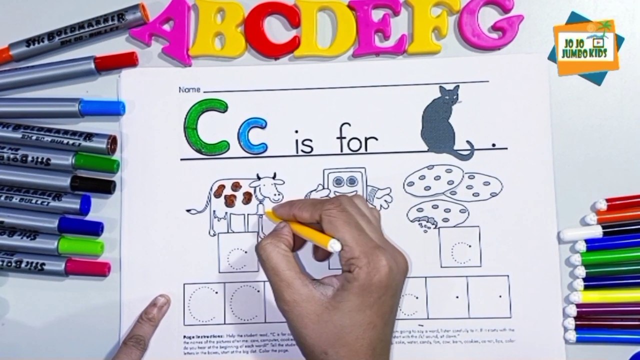 A to z drawing Letters C for Cat -Teaching Writing ABC for Preschool ...