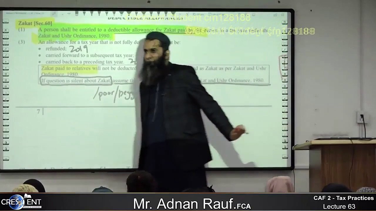 CAF-2 || Lecture 63 || Tax | sir Adnan Rauf | 2023 - video Dailymotion
