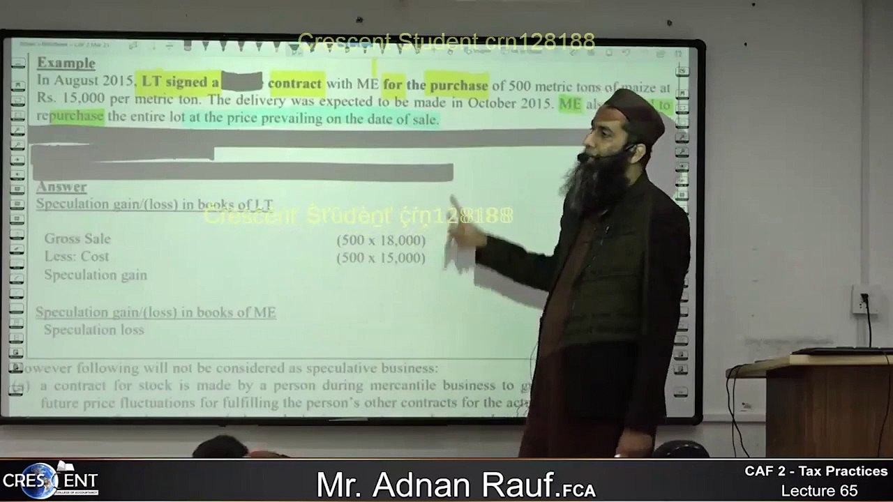 CAF-2 || Lecture 65 || Tax | sir Adnan Rauf | 2023 - video Dailymotion