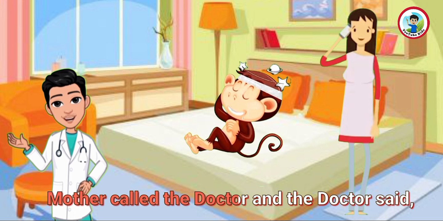 Five Little Monkeys Jumping on the bed - 3D Animation English Nursery ...