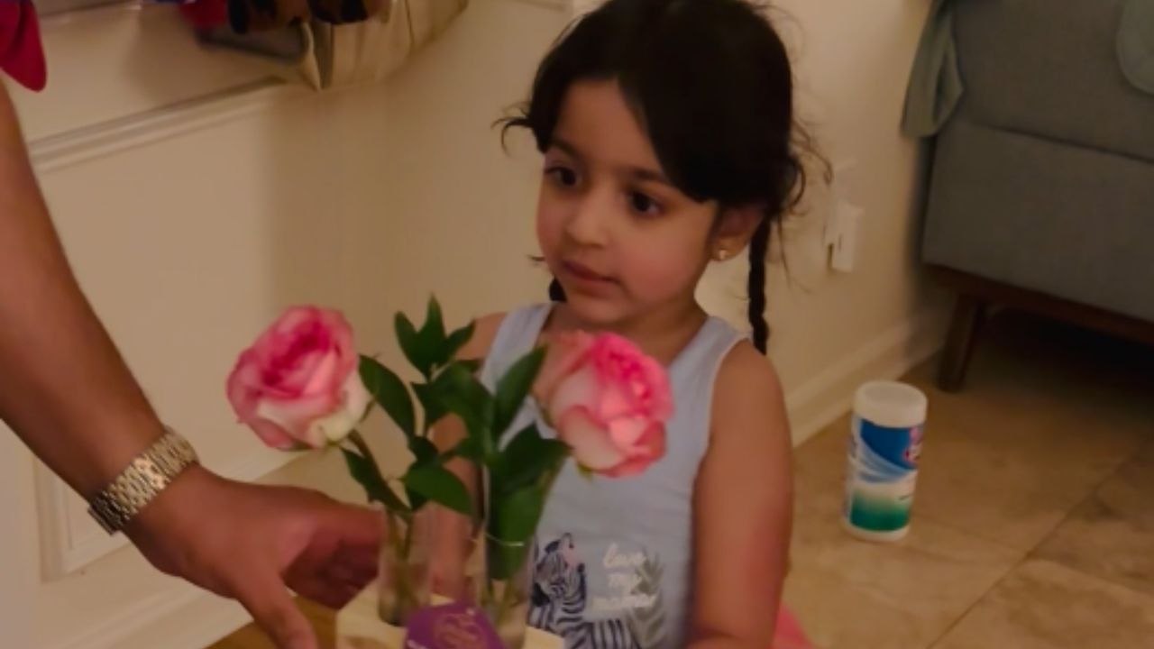 Grateful kid blooms with happiness after dad gets her her favorite ...