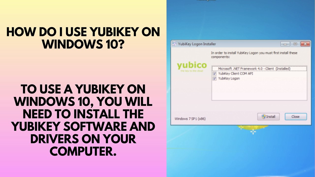 How do I use YubiKey on Windows 10? - video Dailymotion