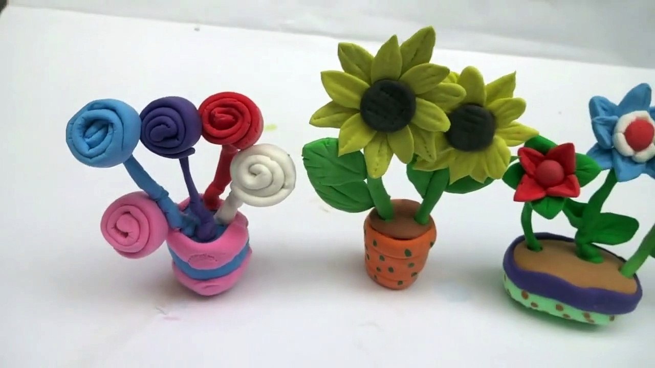 DIY How to make polymer clay miniature flowers DIY Miniature Clay ...