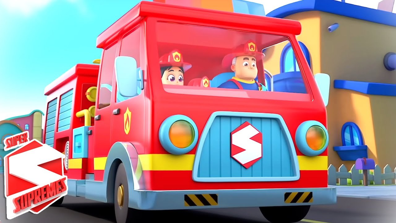 The Fire Truck Song For Kids | Firefighter To The Rescue | Nursery ...