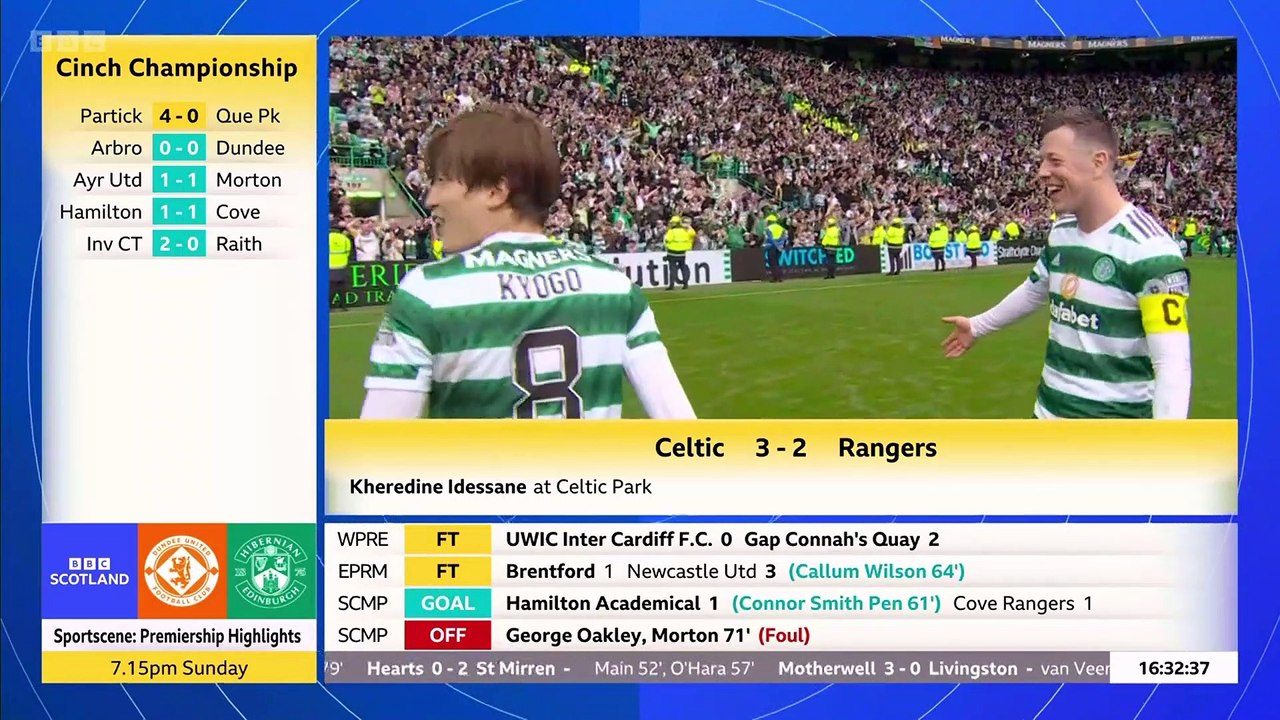 Scottish Football Results Show matchday 31 - video Dailymotion