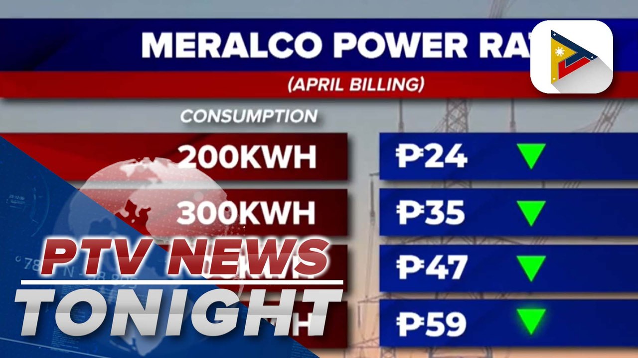 Meralco to lower April electricity rate by P0.1180/kWh - video Dailymotion