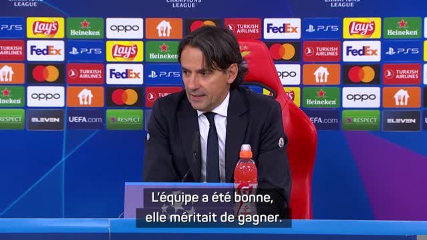 LDC : SL Benfica - Inter Milan : un Simone Inzaghi très satisfait veut ...