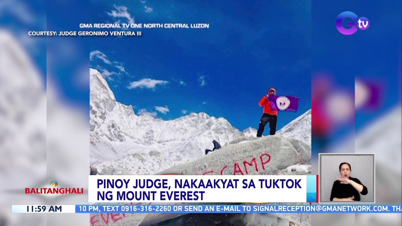 Pinoy judge, nakaakyat sa tuktok ng Mount Everest | BT - video Dailymotion
