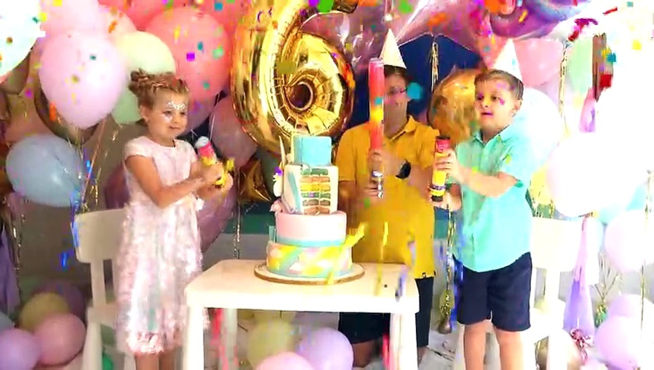 Kids Roma Show Diana & her 6th Birthday - surprises and sweets - video ...