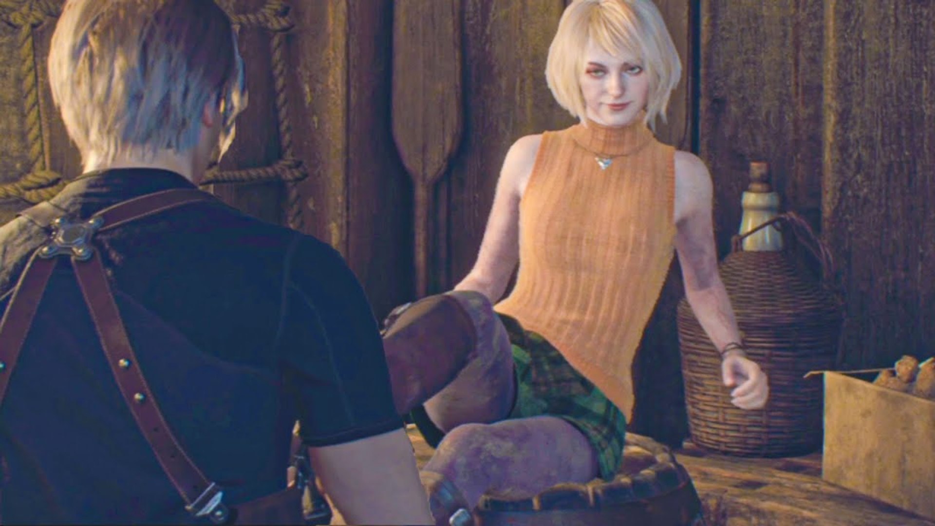 Resident Evil 4 Leon And Ashley Kiss