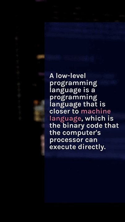 What Is Low Level Programming Language Assemblylanguage Embeddedprogramming