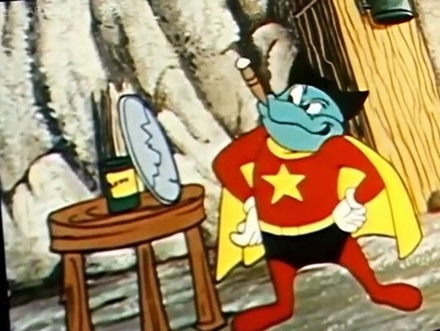 Courageous Cat And Minute Mouse Frog