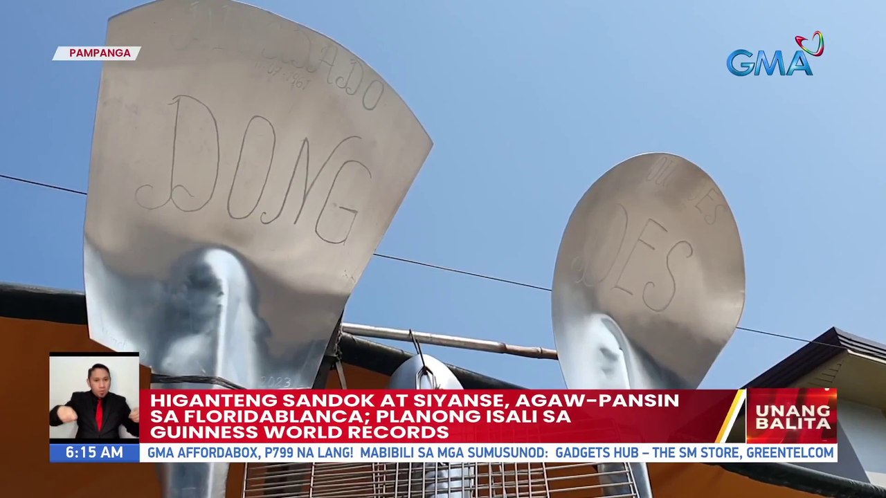 Higanteng sandok at siyanse, agaw-pansin sa Floridablanca; planong ...