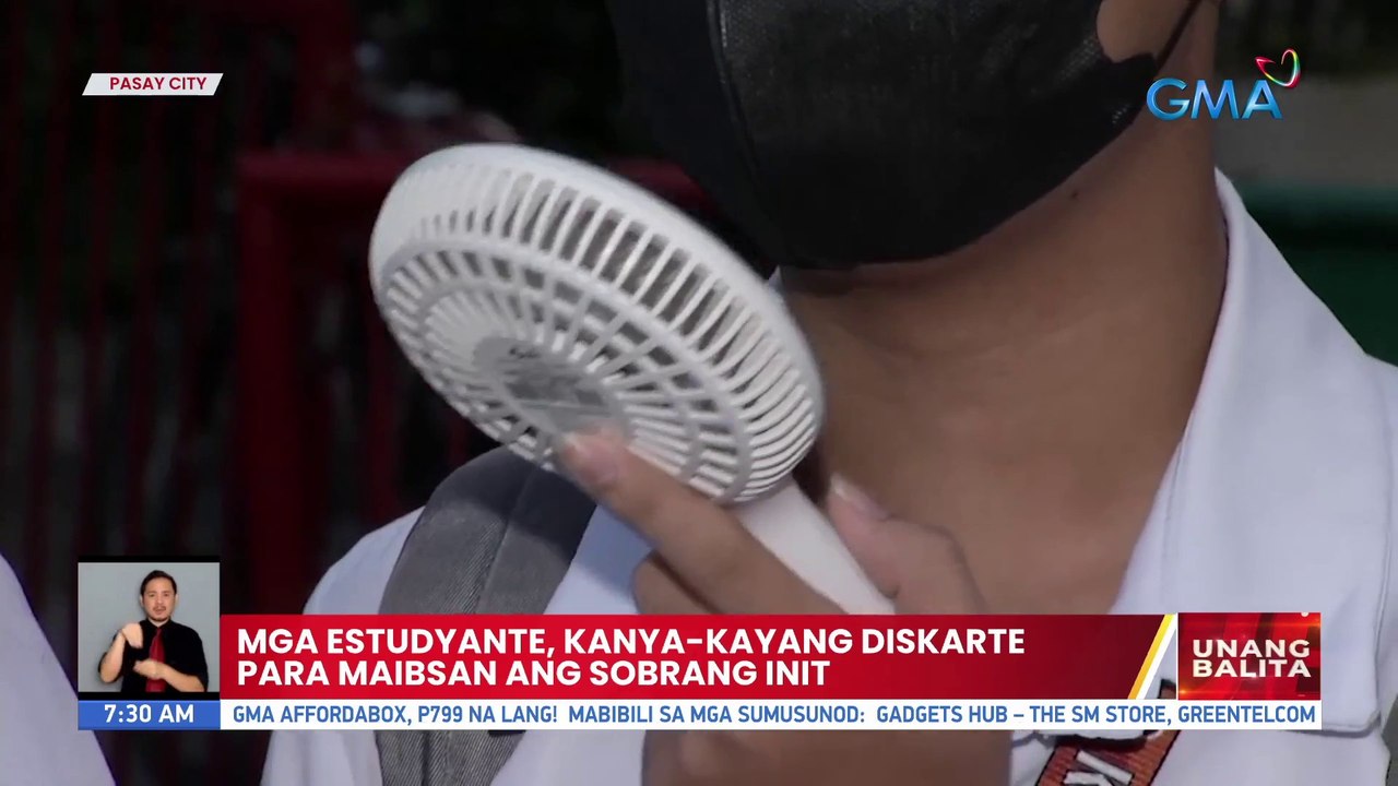 Mga estudyante, kanya-kanyang diskarte para maibsan ang sobrang init | UB - video Dailymotion