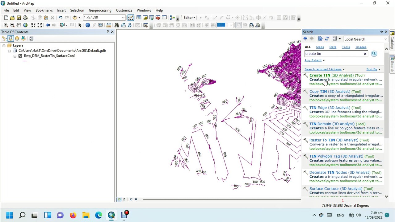 How to convert Contour to TIN in ArcGIS - video Dailymotion