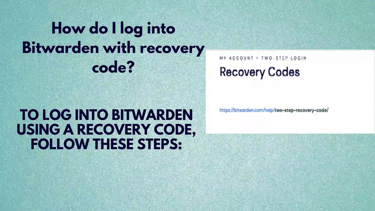 How do I log into Bitwarden with recovery code 2023 - video Dailymotion