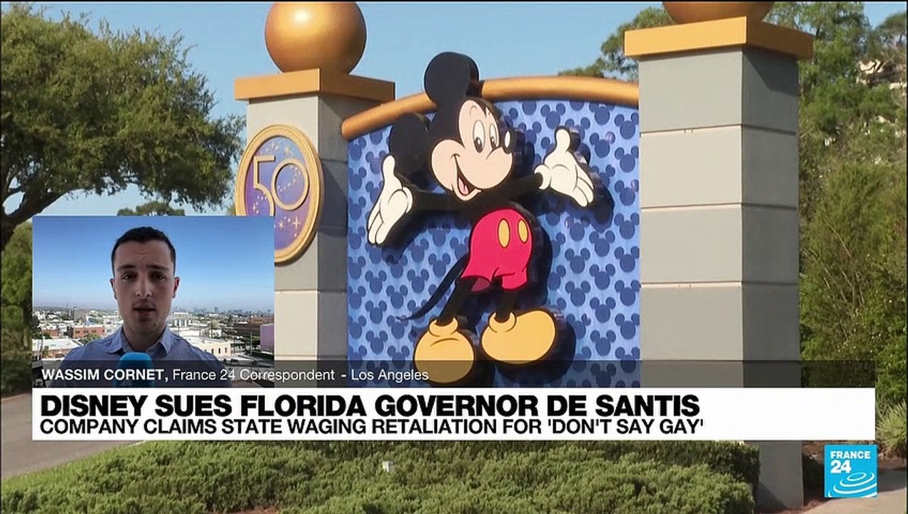 Disney sues Florida's DeSantis for 'weaponizing' government - video ...