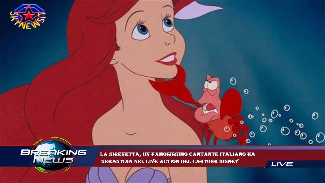 La Sirenetta, un famosissimo cantante italiano ha Sebastian nel live action del cartone Disney ...