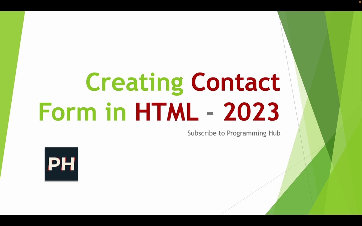 How to Create Contact Form in HTML | Programming Hub - video Dailymotion