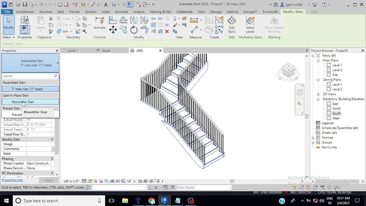 Revit Stairs Tutorial Creating Custom Staircases by sketching - video ...