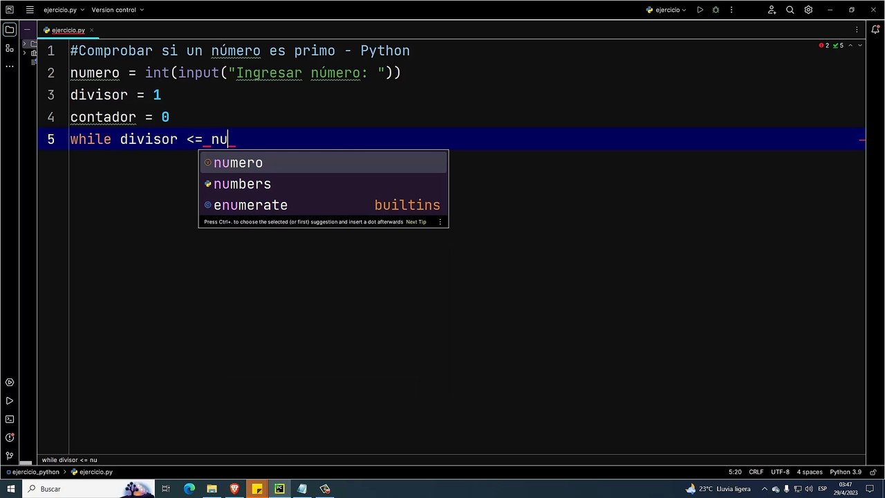 Comprobar si un número es primo en Python - Vídeo Dailymotion