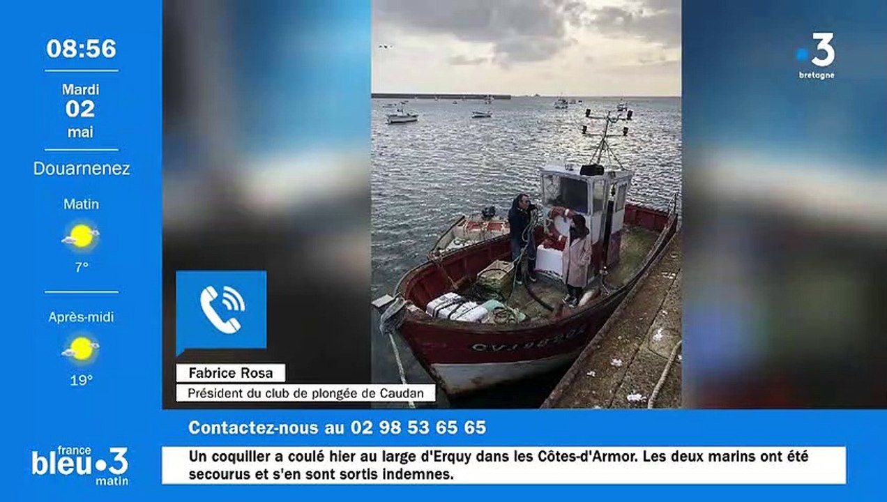 Un vieux bateau sauvé par l'activité de plongeurs à Caudan - Vidéo ...
