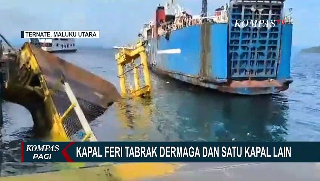 Detik-Detik KMP Mutiara Pertiwi Tabrak Dermaga dan Kapal Feri Lain ...