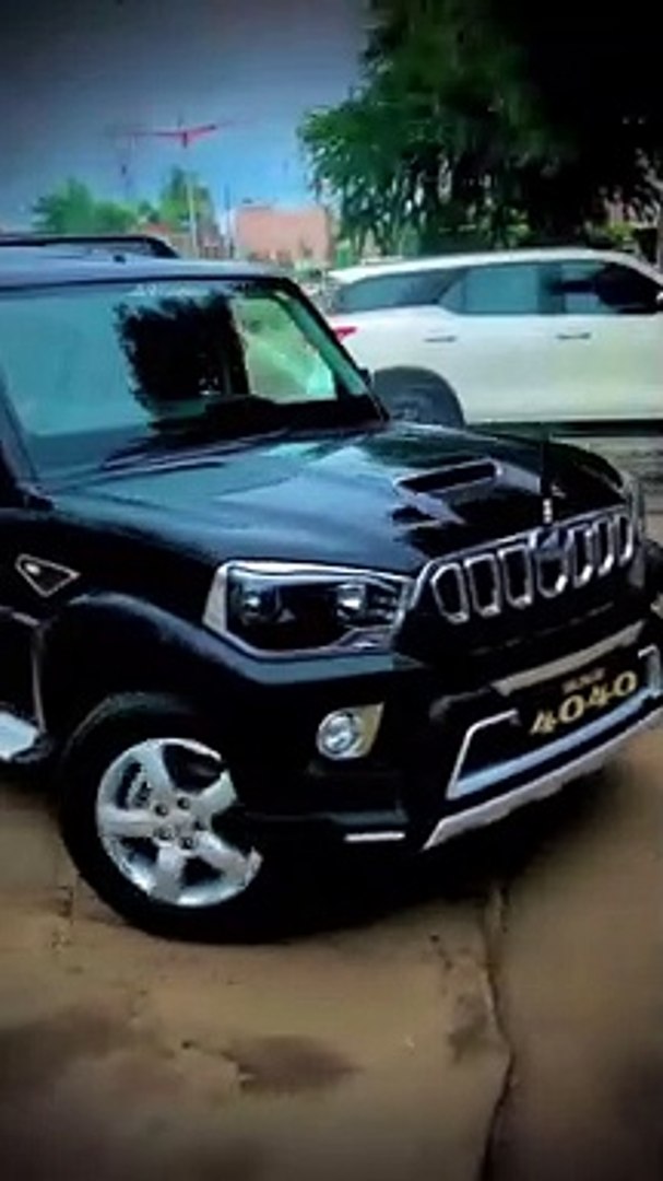 Black Mahindra Scorpio Modified
