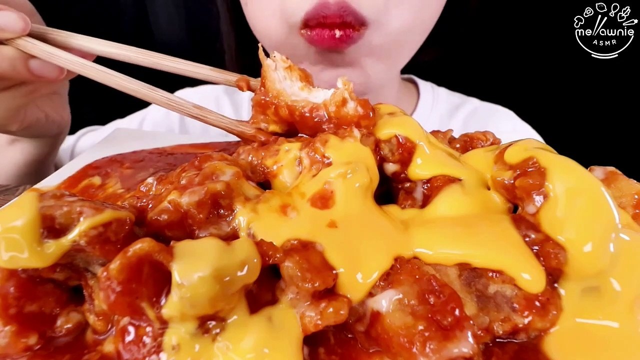 ASMR MUKBANG｜FRIED CHICKEN, CHEESE BALL, CHEESE SAUCE, RICE - video Dailymotion
