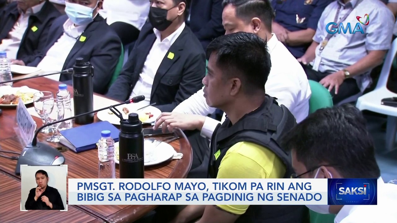 PMSgt. Rodolfo Mayo, tikom pa rin ang bibig sa pagharap sa pagdinig ng ...